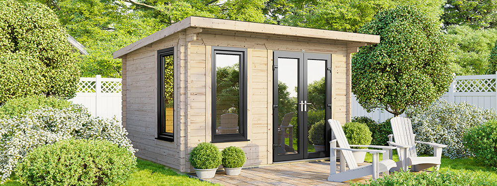 Power Pent Log Cabin 44mm | Log Cabins Telford Shrewsbury