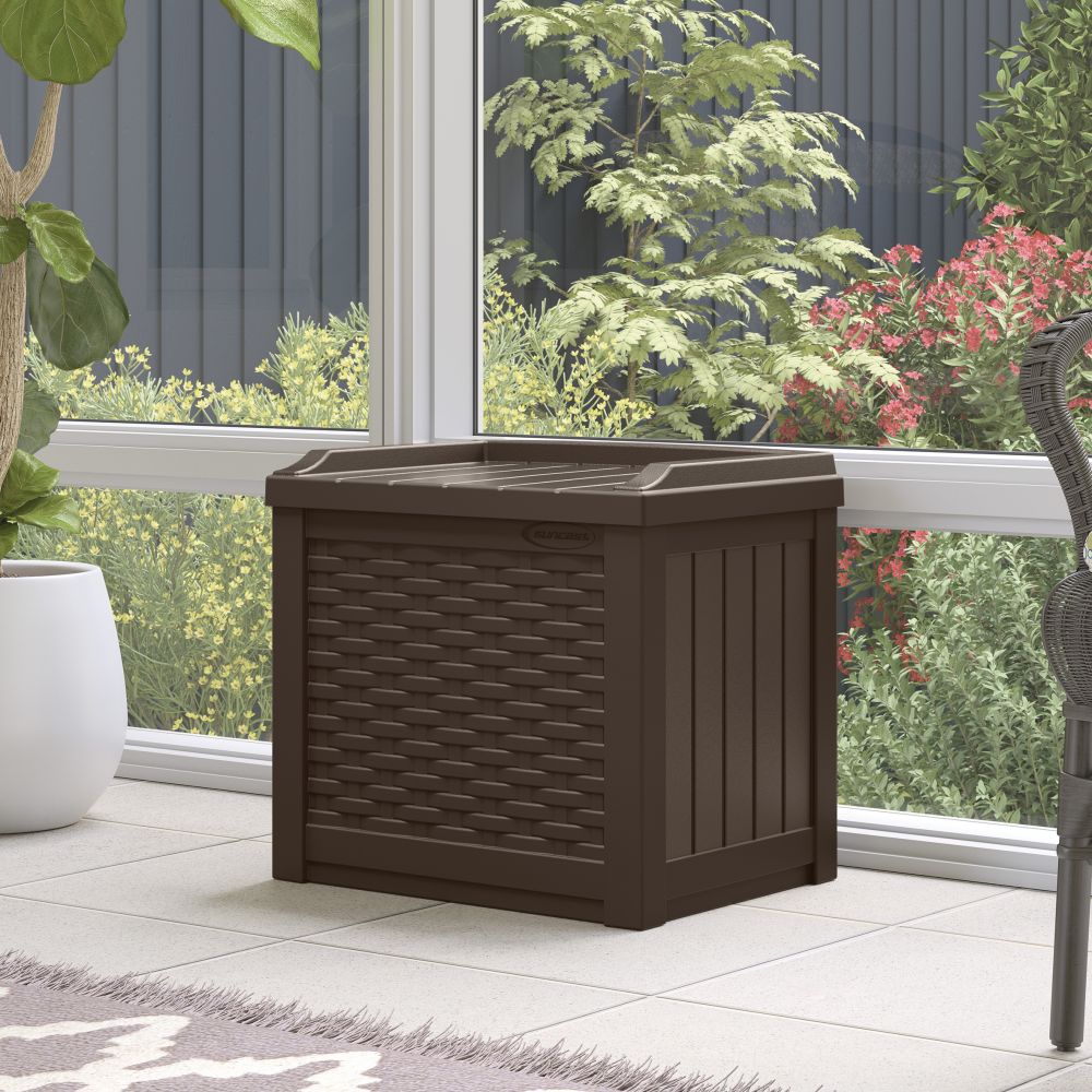 Georgia 83L Storage Box Java Brown | Outdoor Garden Storage