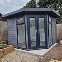 Composite Corner Summer House | Modern Summerhouses Shrewsbury